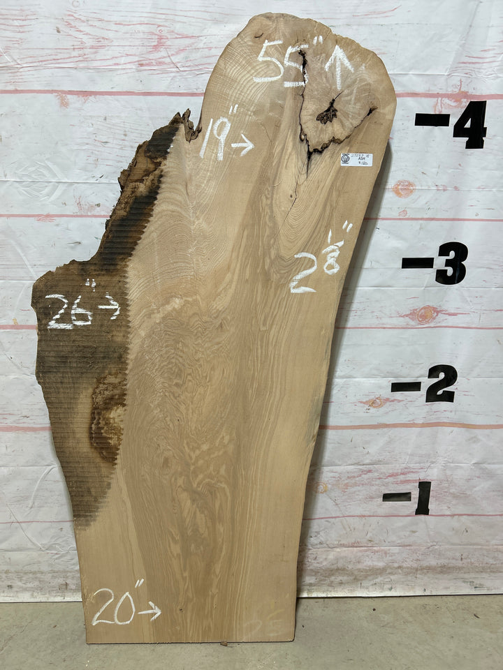 Live Edge Ash Slabs, Ash Wood Slabs With Live Edge, Kiln Dried ...