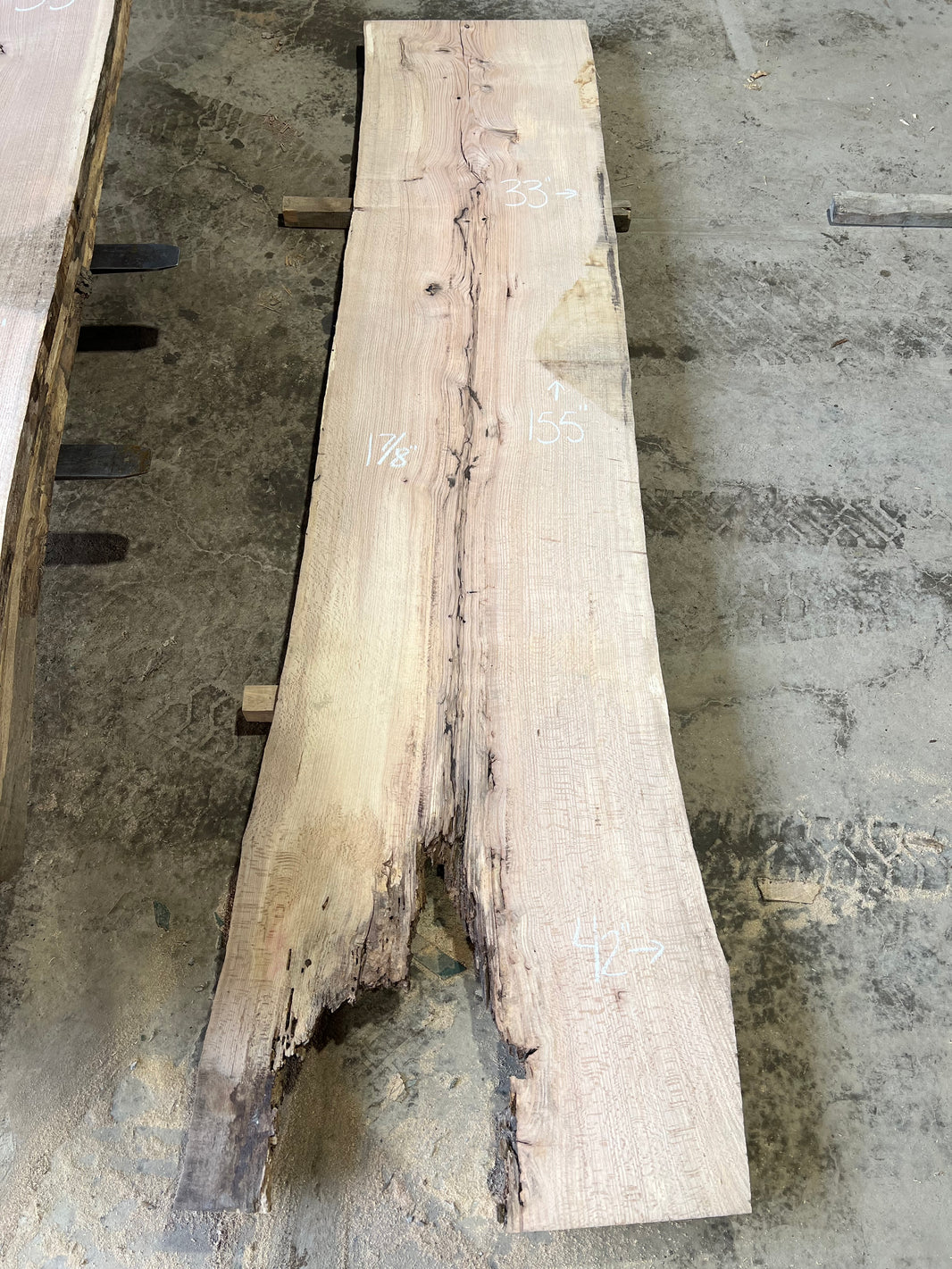 Live Edge Red Oak Slabs, Red Oak Wood Slabs With Live Edge, Kiln Dried ...