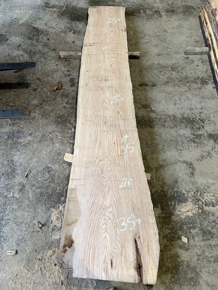 Live Edge Red Oak Slabs, Red Oak Wood Slabs With Live Edge, Kiln Dried ...