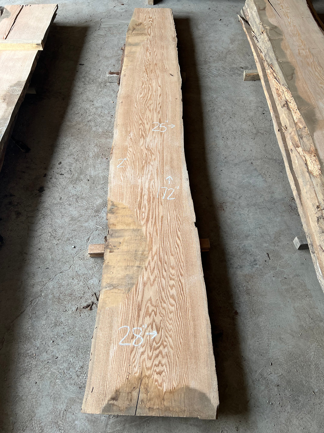 Live Edge Red Oak Slabs, Red Oak Wood Slabs With Live Edge, Kiln Dried ...