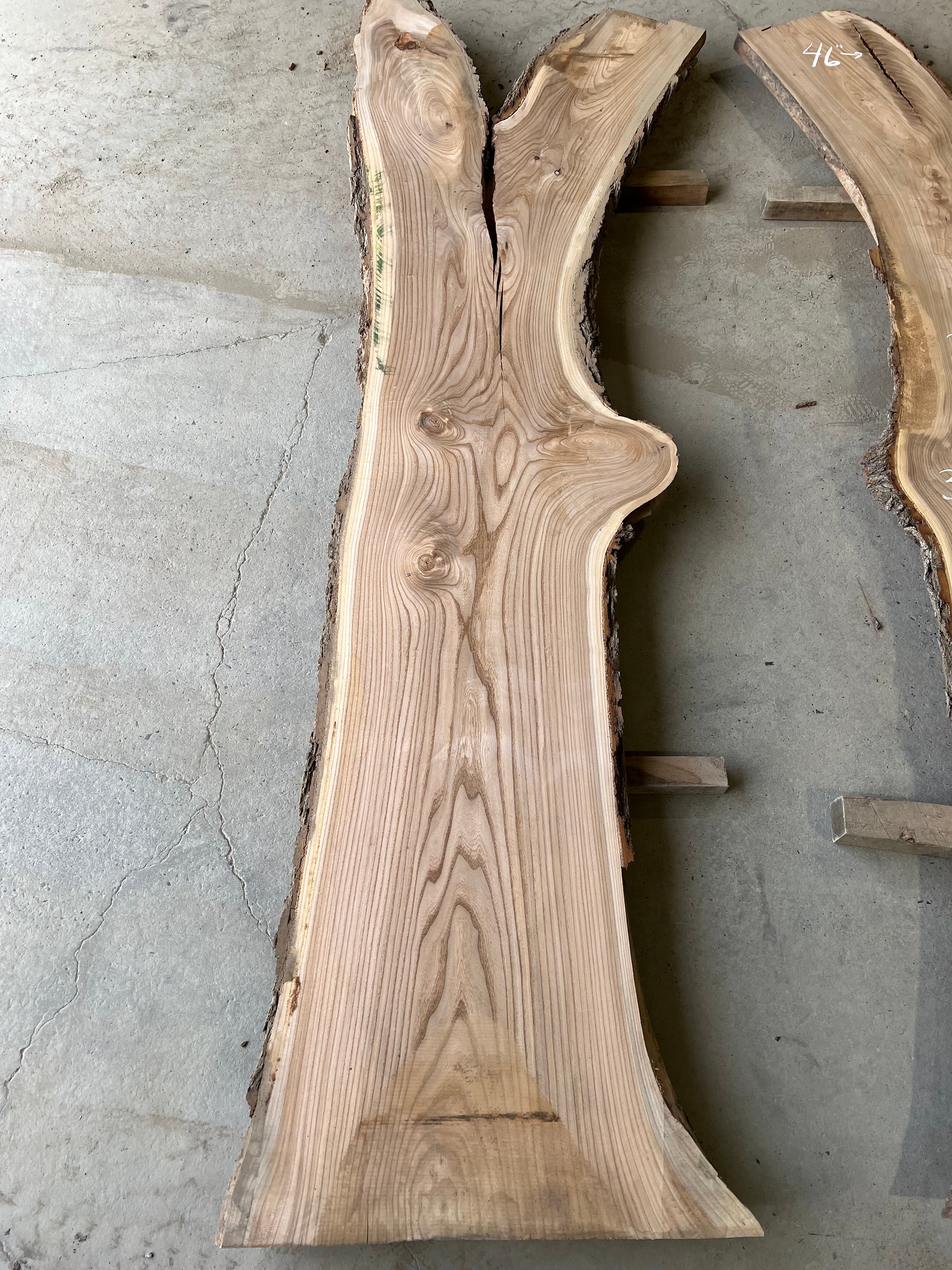 Live Edge Elm Slabs, Elm Wood Slabs With Live Edge, Kiln Dried ...