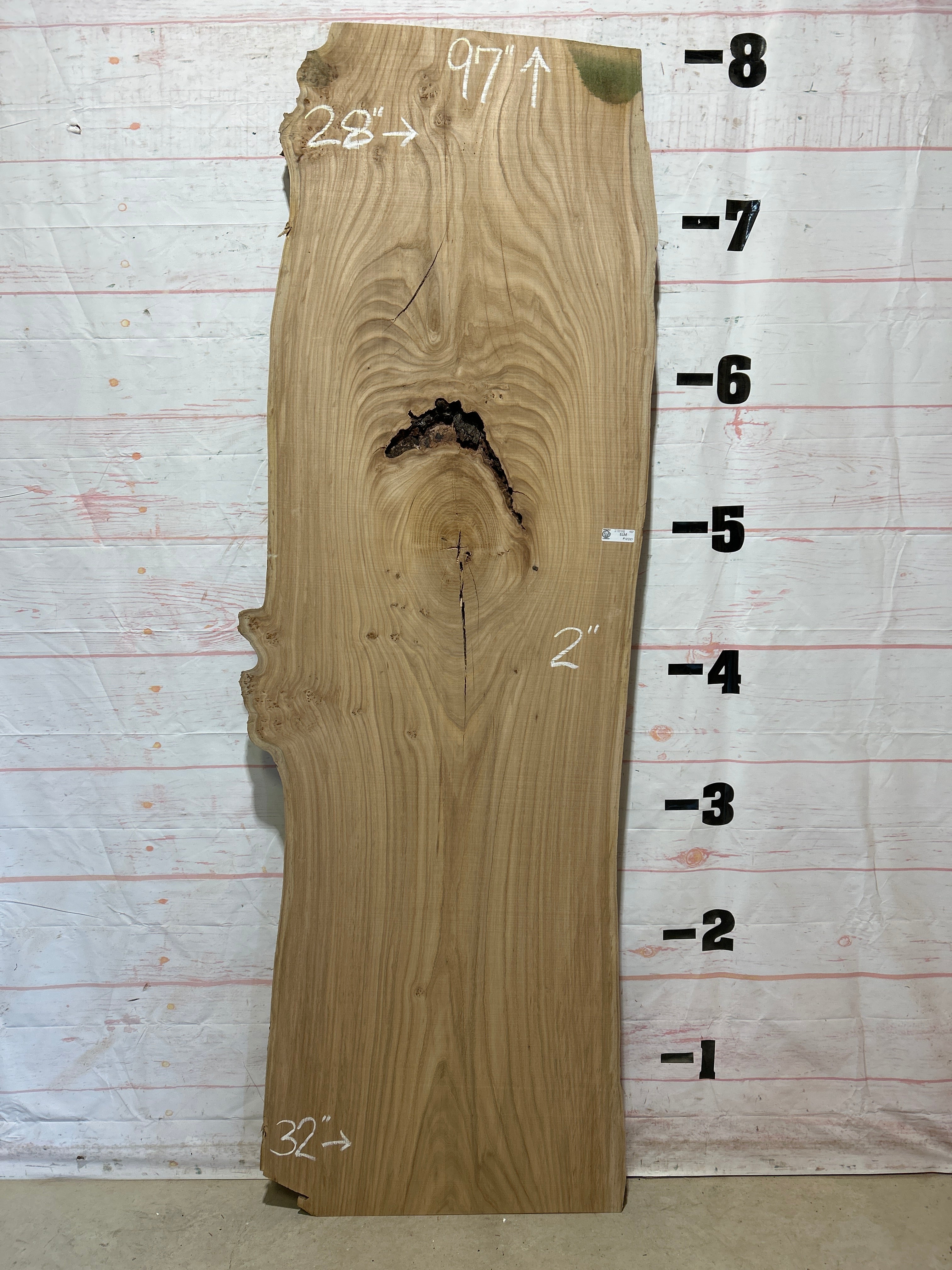 Live Edge Elm Slabs, Elm Wood Slabs With Live Edge, Kiln Dried ...