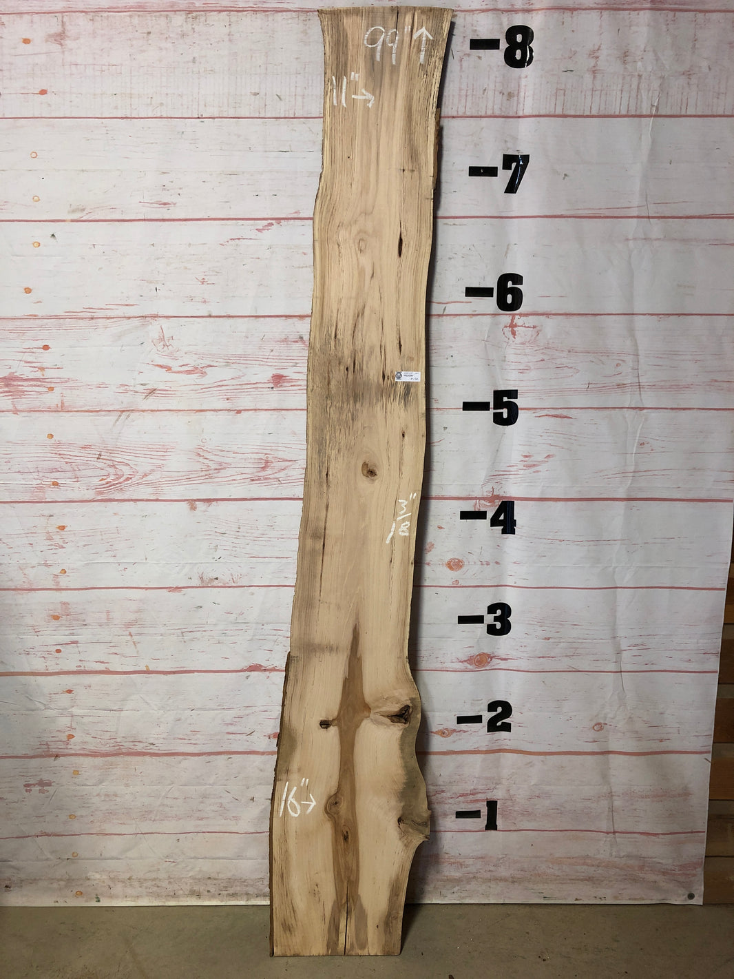 Live Edge Hickory Slabs, Hickory Wood Slabs With Live Edge, Kiln Dried ...