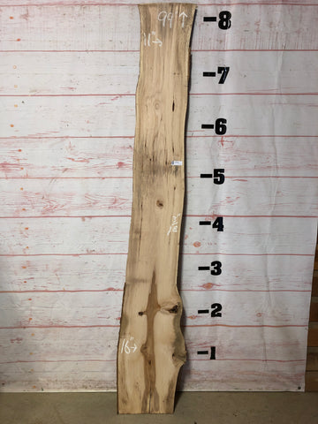 Live Edge Hickory Slabs, Hickory Wood Slabs With Live Edge, Kiln Dried ...