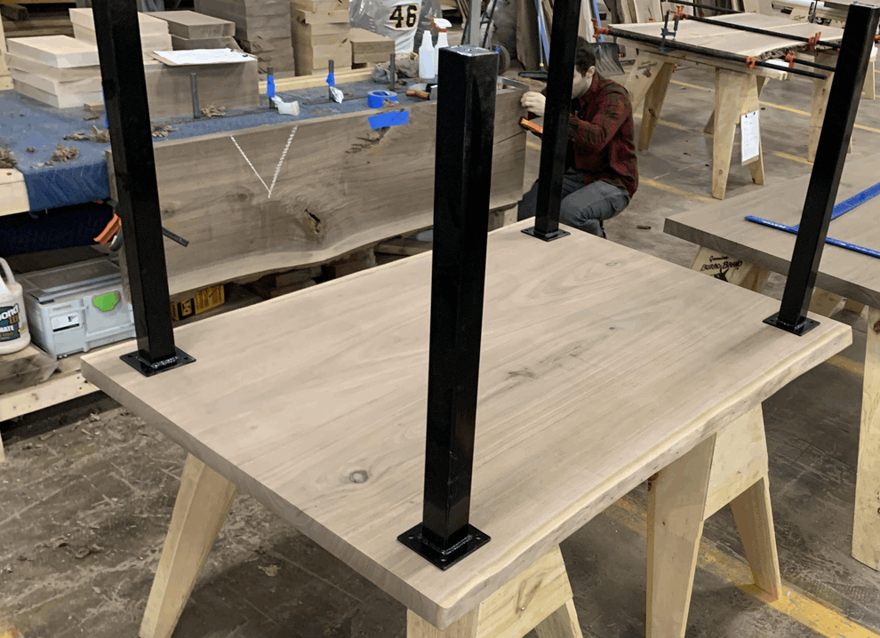 Powder Coated Steel Post Leg – Alderfer Lumber